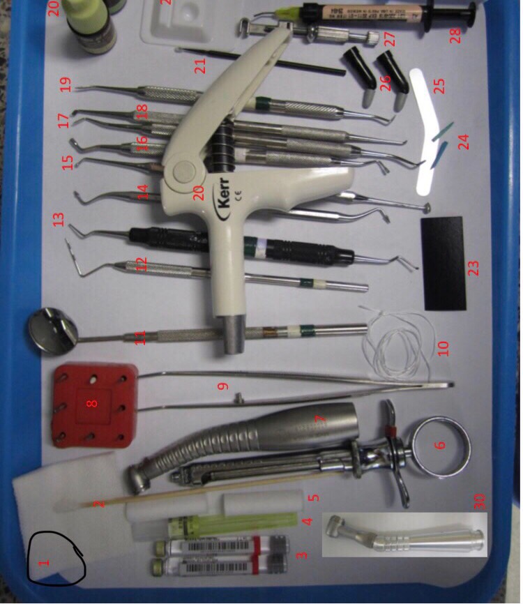 Composite Tray Setup Flashcards | Memorang