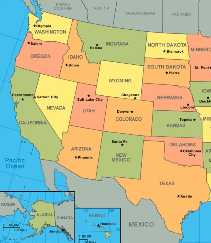 Cities Study Guide Region: The West Flashcards | Memorang