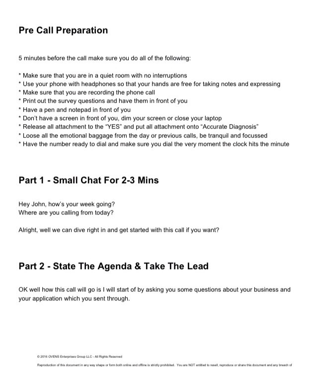Calling Script Flashcards | Memorang