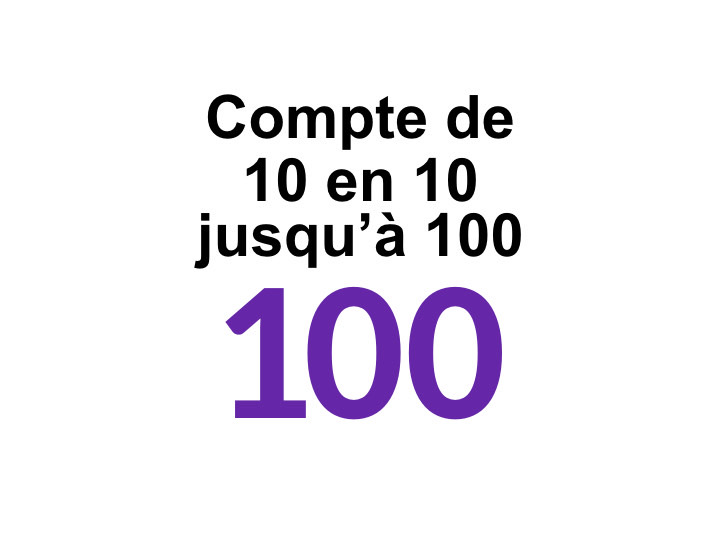Compte de 10 en 10 jusqu’à 100 Flashcards | Memorang